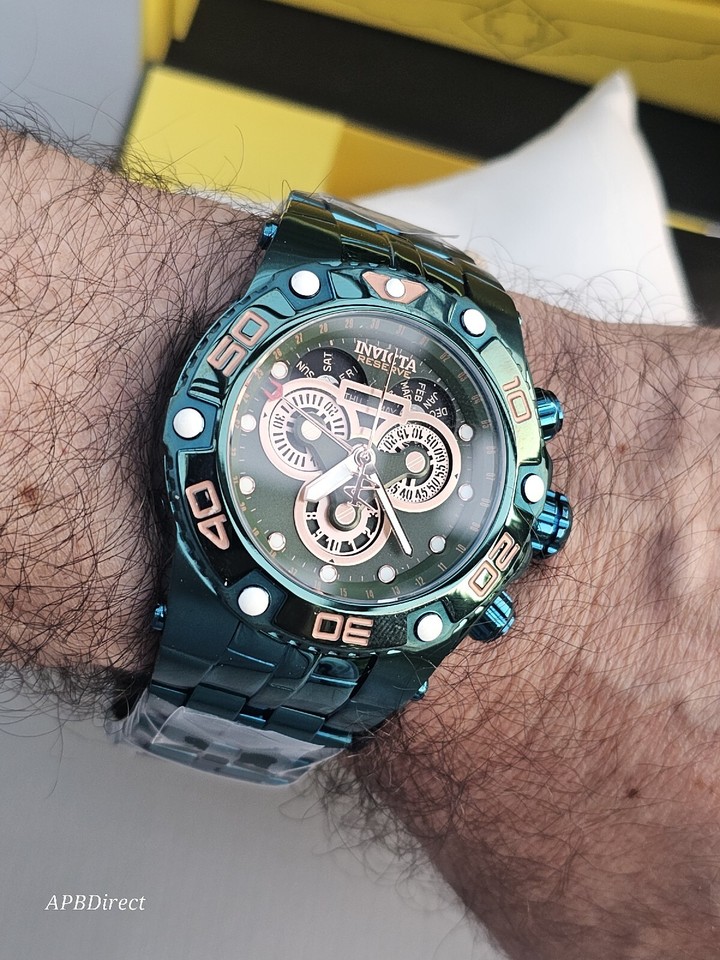 Invicta - Reserve Speedway Master Calendar GREEN LABEL Swiss 5040.F ...