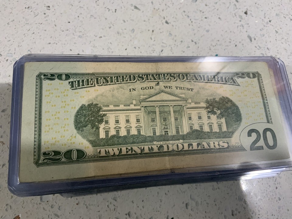 Rare Trinary Note Fancy US Serial Number 20 Dollar Bill MB 19555888 J ...