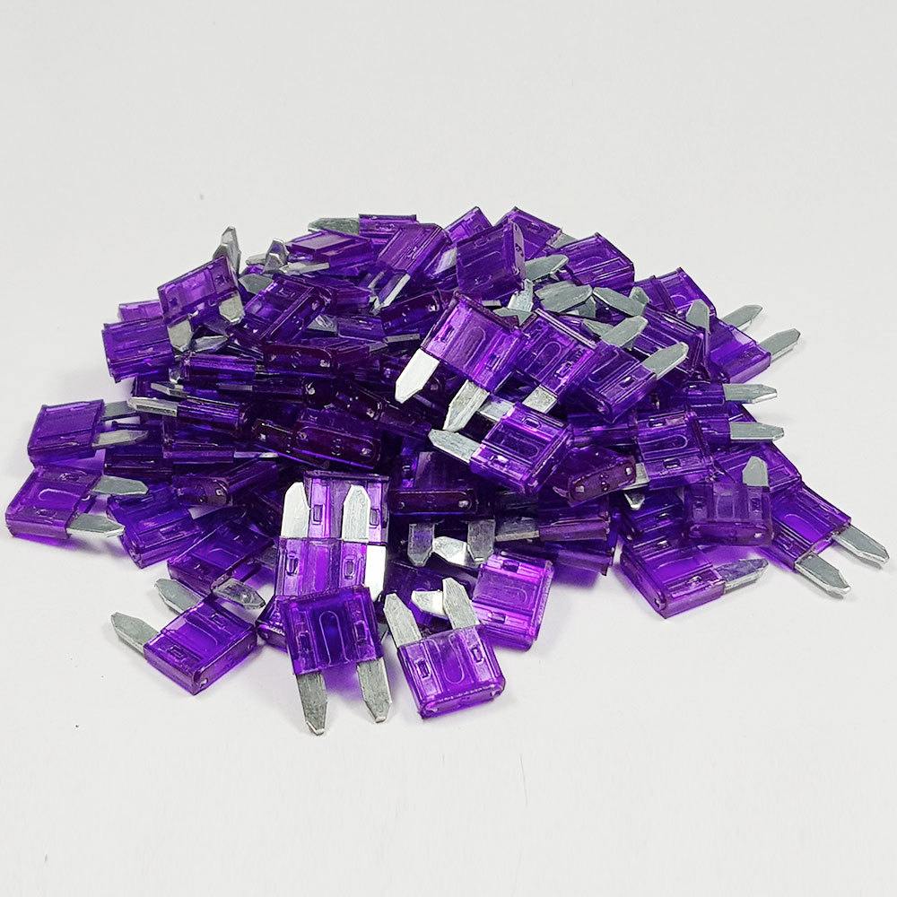 Mini Blade Fuse 3 Amp 3A Amps Purple ATM Auto Car Van Bike Fuses All ...