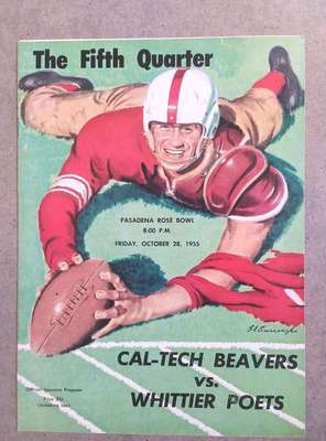 WHITTIER (CA) @ CALTECH COLLEGE FOOTBALL PROGRAM - 1955 - EX | eBay