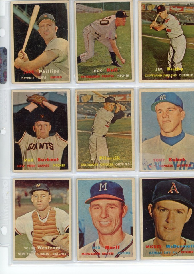 1957 Topps Baseball Cards 198 cards EX plus | eBay