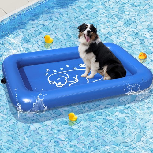 Dog Pool Float, Inflatable Pool Floats Raft for Dog Puppies Up to 110 ...
