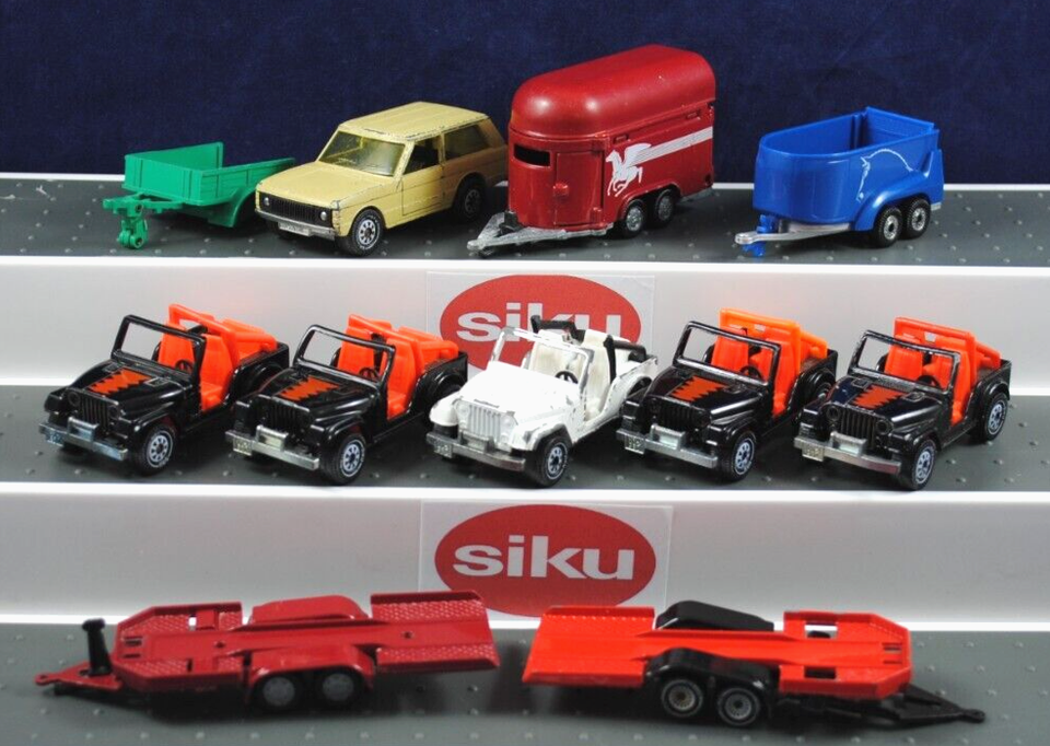 Various SIKU FIRE POLICE DINGHY HELICOPTER HUMMER JEEP CJ-5 CAR HORSE ...