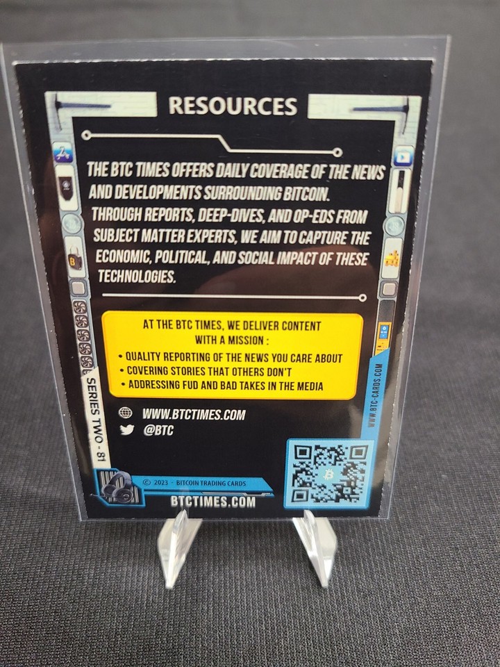 BTC Bitcoin Trading Cards Fud Busters #81 BTCTIMES.COM | eBay
