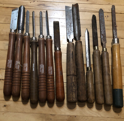 Lathe Tools Vintage Made In USA Craftsman And Unknown Brands 15 Chisels ...