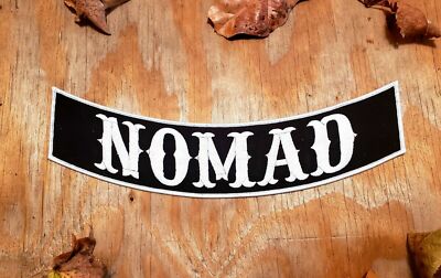 NOMAD BIKER ROCKER PATCH 12"X3" motorcycle jacket leathers harley DYNA ...