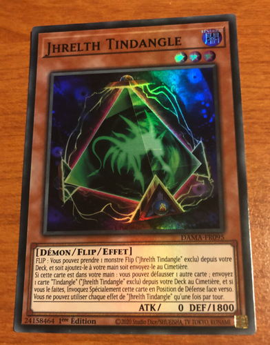Carte Yu Gi Oh ! '' JHRELTH TINDANGLE '' DAMA-FR095 (SUPER RARE) NEUVE ...