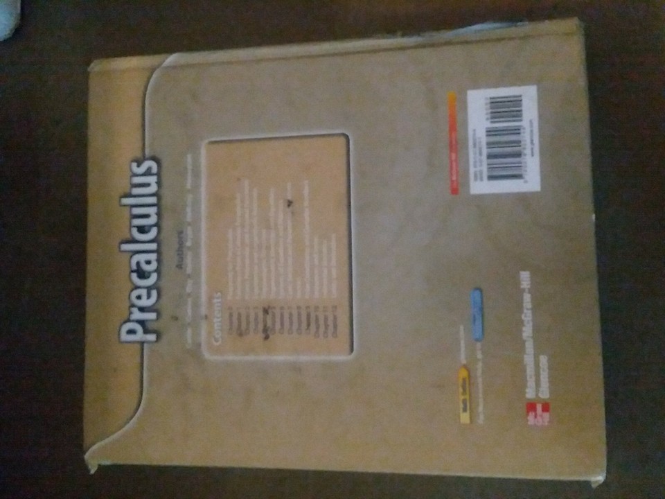GLENCOE MCGRAW-HILL PRECALCULUS HARDCOVER BOOK | eBay