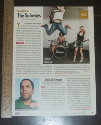 The Subways | Billy Lunn original ONE magazine clipping page PHOTO ...