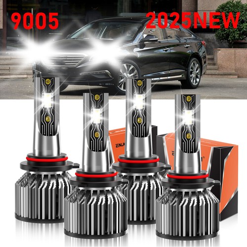 LED Headlight Kit Bulbs High & Low Beam Combo 6500K For Hyundai Sonata ...