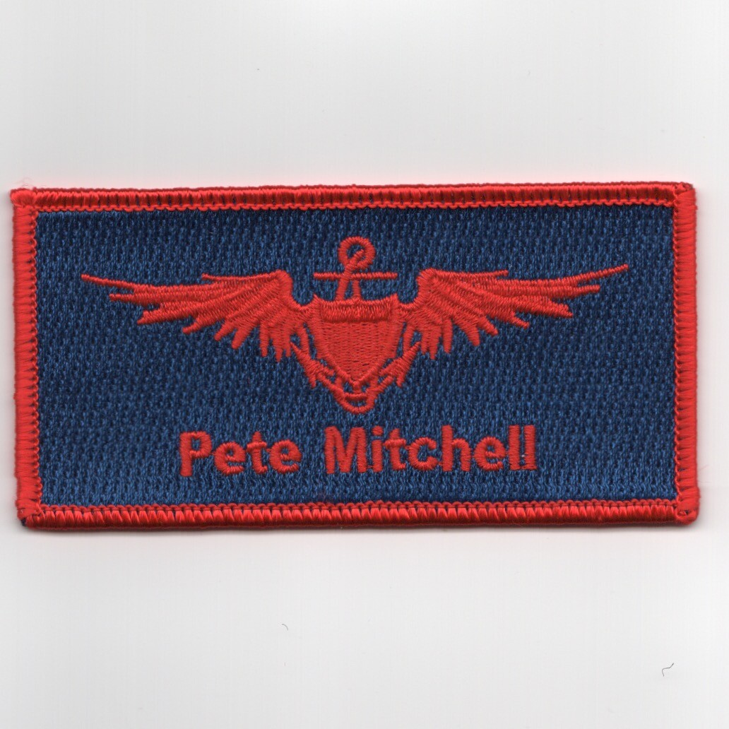 4" NAVY TOPGUN PETE MITCHELL NAMETAG FSS MILITARY EMBROIDERED JACKET ...