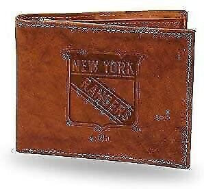 New York Rangers Premium Brown Leather Wallet, Bifold Billfold ...