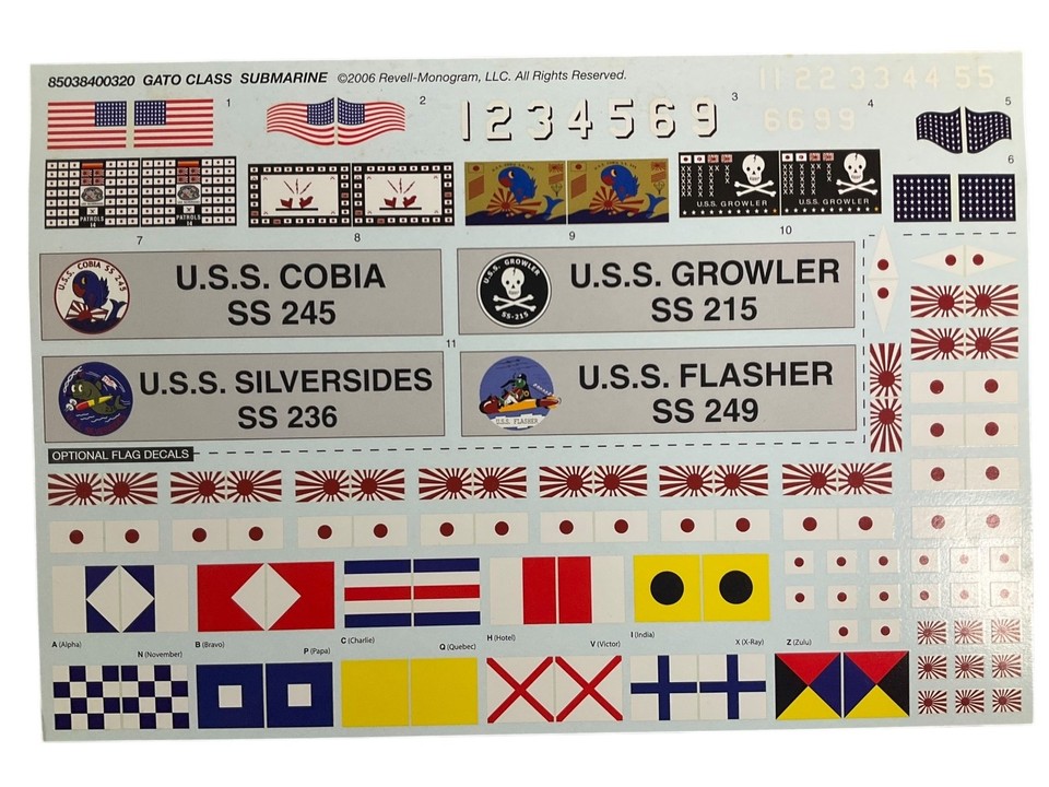 Revell WWII Gato Class Submarine Plastic Model Kit NOS 1:72 Scale #50 ...