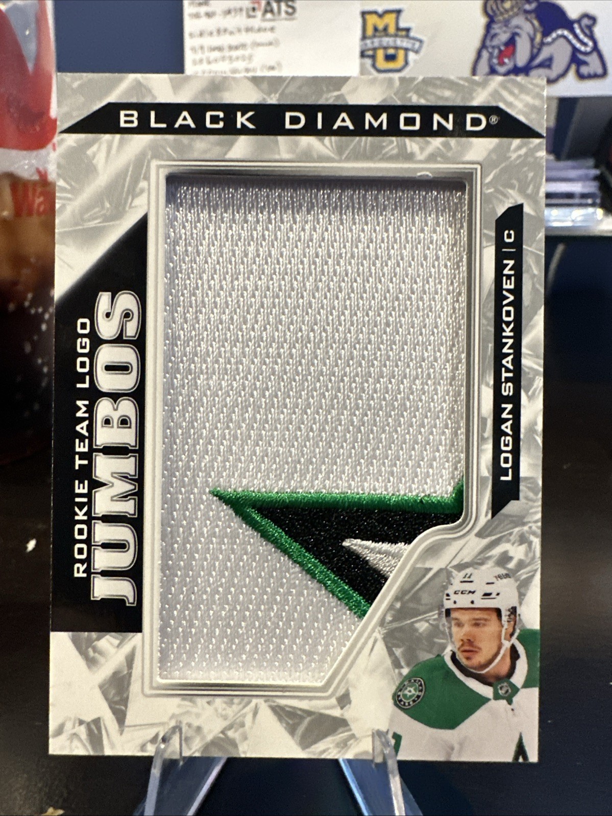 2023-24 Upper Deck Black Diamond Logan Stankoven Rookie Team Logo ...