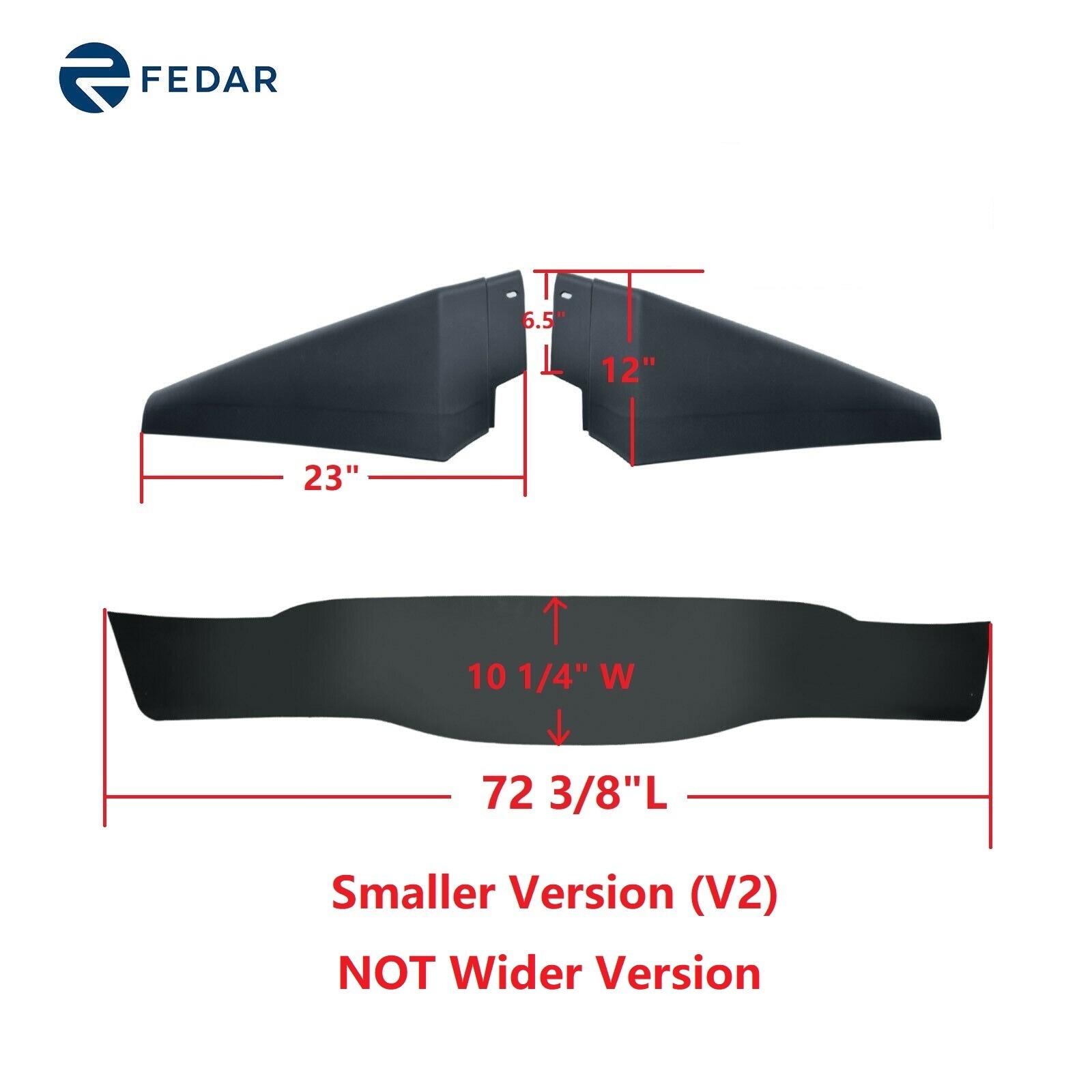 Bumper Air Flow Deflector Set of 3 PCs for Freightliner Cascadia 2018 ...