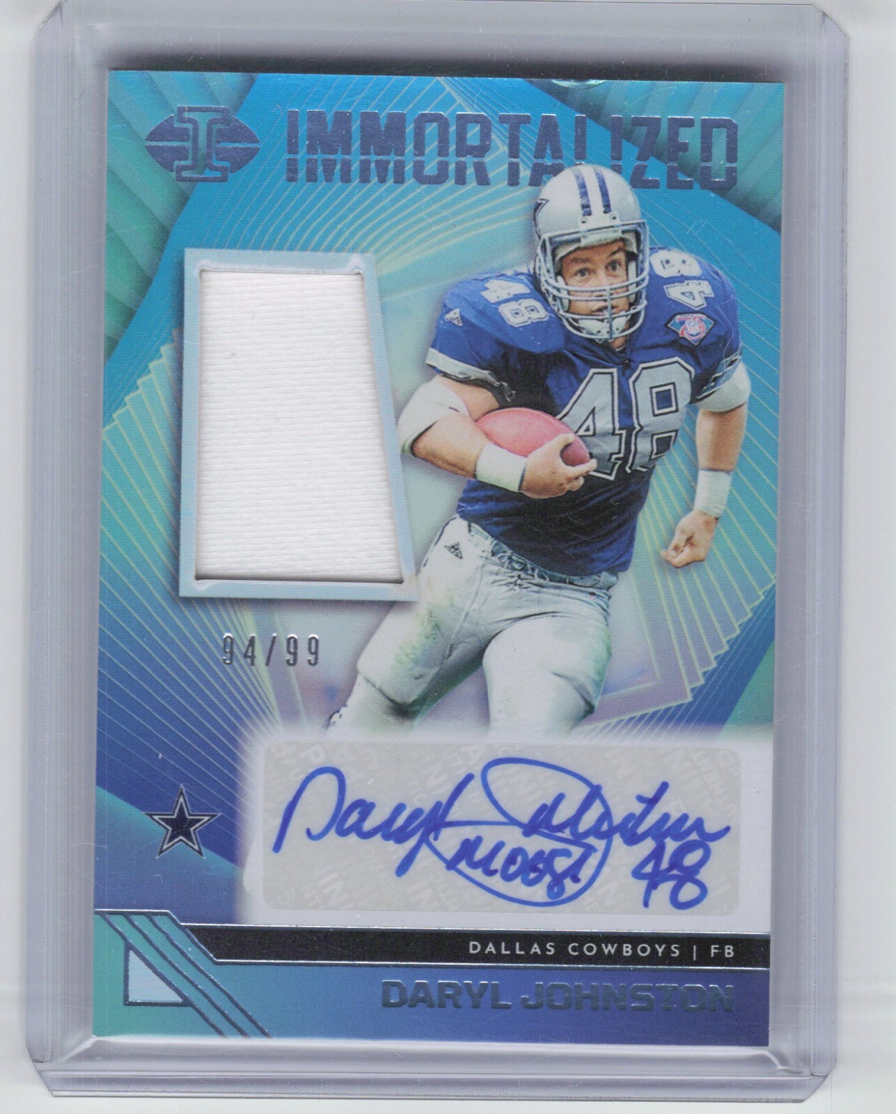 2023 Panini Illusions Daryl Johnston Immortalized Patch Auto /99 ...