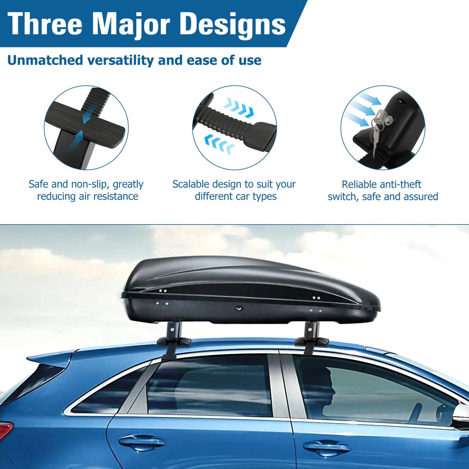 VW Beetle Car Top Roof Rack 43.3" Cross Bar Luggage Carrier Aluminum w ...