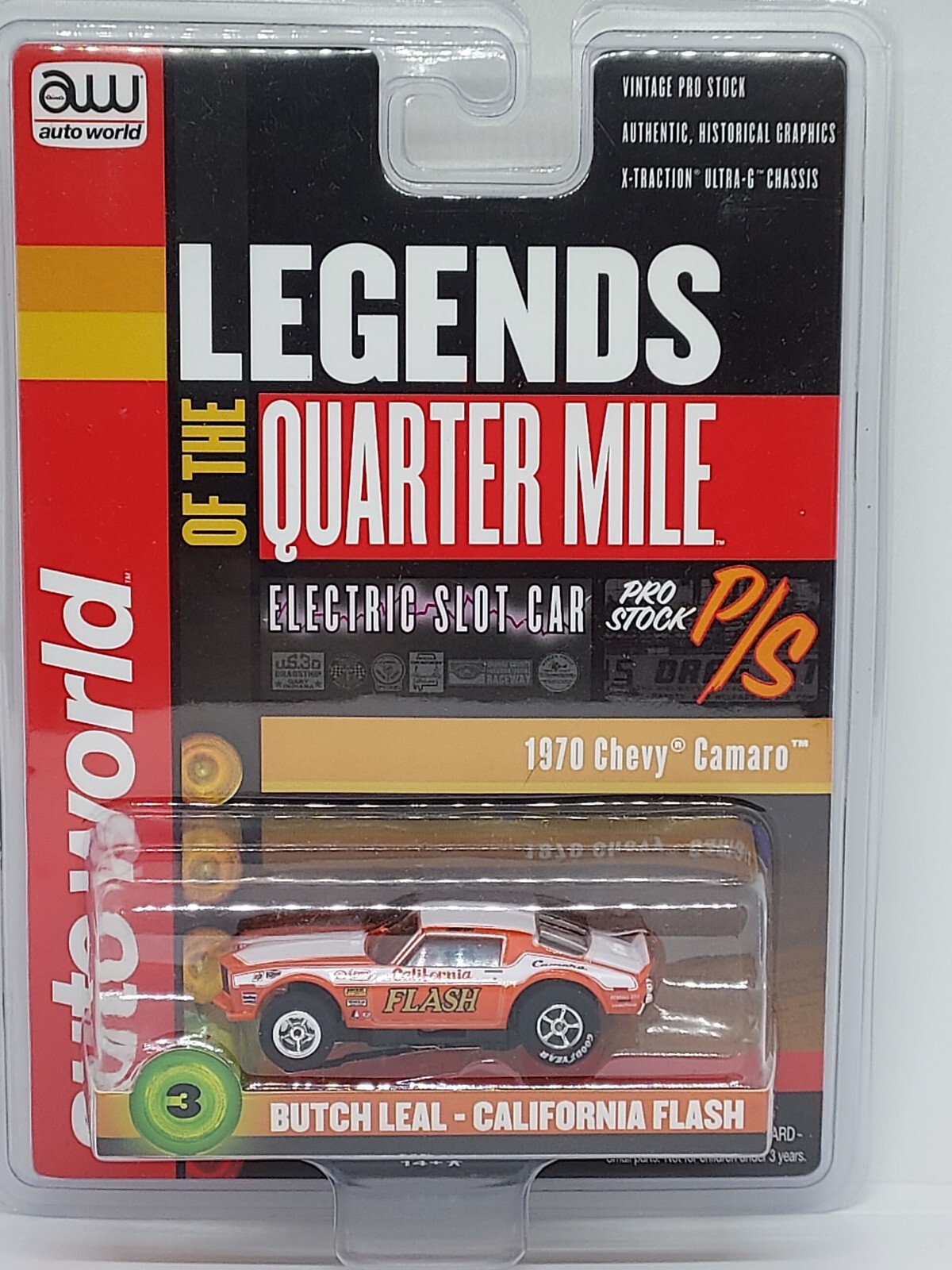 AUTO WORLD '70 CAMARO BUTCH LEAL CALIFORNIA FLASH PRO STOCK SLOT CAR ...