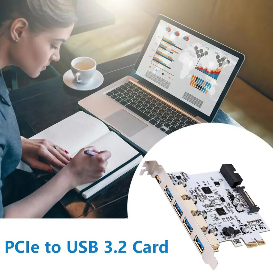 USB PCI-E Type C Expansion Card PCI Express PCI-E to USB 3.2 Gen1 ...