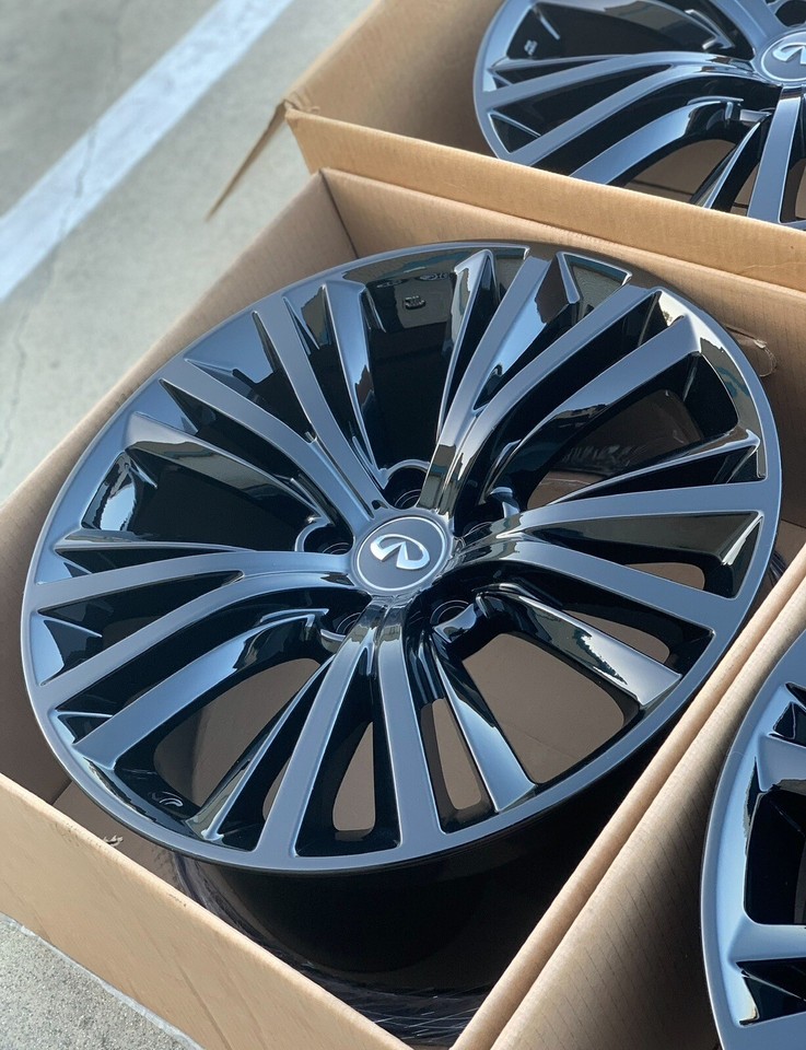 19" Infiniti Infinity Q50 Q40 Q60 OEM Gloss Black Wheels Rims Factory ...