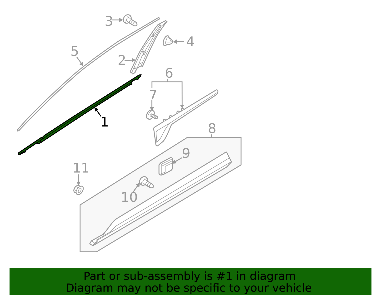 Genuine Kia Belt Molding 82210-R5011 for sale online | eBay