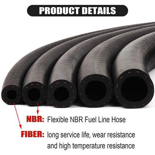 NBR Rubber Gasoline/Diesel/Engine Oil/Fuel Line Hose 3/8" 1/2" 5/8" 1/4 ...