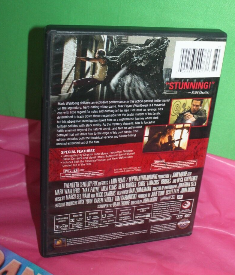 Max Payne (DVD, 2009, Checkpoint Sensormatic Widescreen Unrated ...