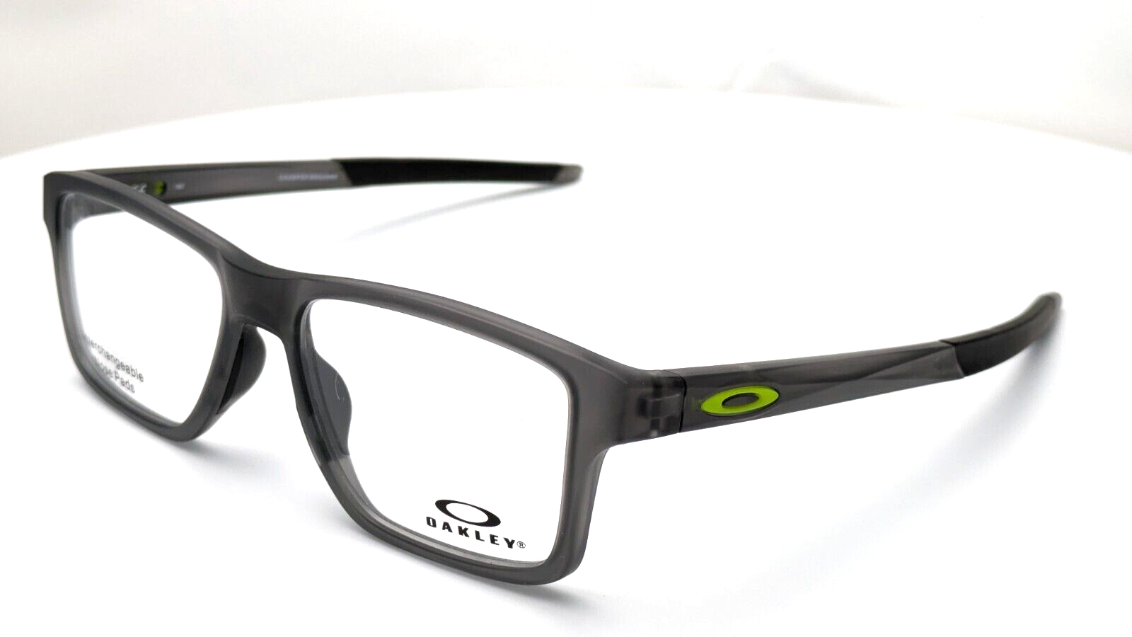 Oakley Chamfer Squared OX8143-0252 Satin Grey Smoke Mens Eyeglasses ...