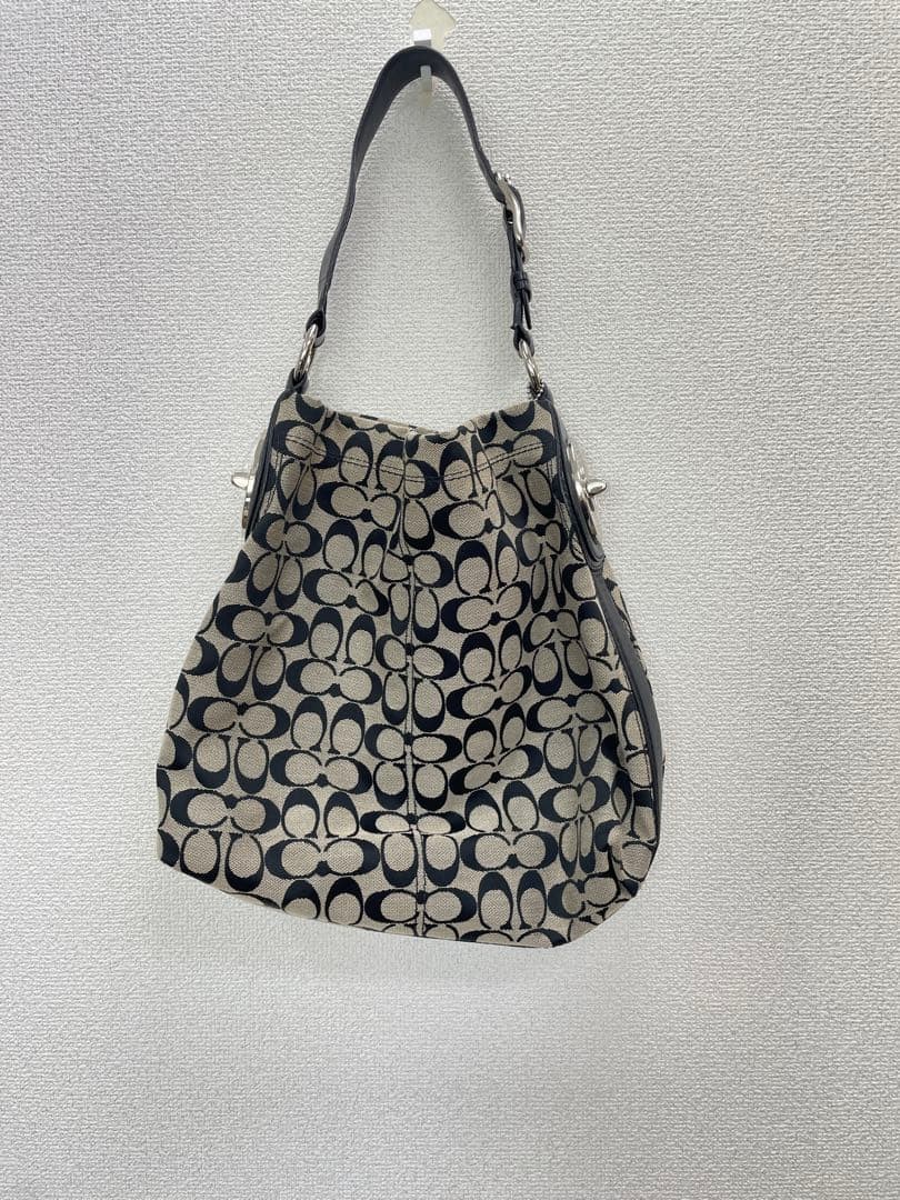 COACH Signature Canvas One Shoulder Bag Black 13a - Gem