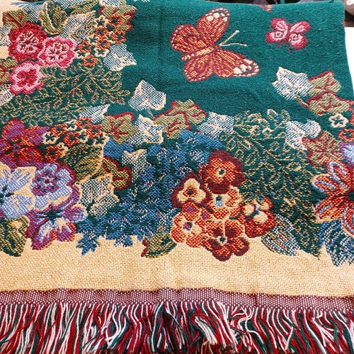 Tapestry Throw Blanket Bob Timberlake Floral Butterfly 66 x 46 | eBay