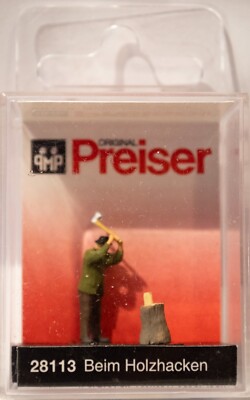 Preiser HO #28113 Chopping Wood | eBay