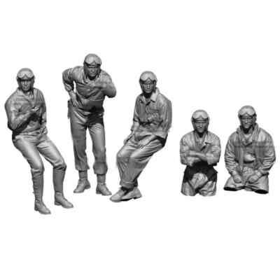 1/35 WWII US Tank Crew Resin Figure Set – Unassembled Unpainted Scale ...