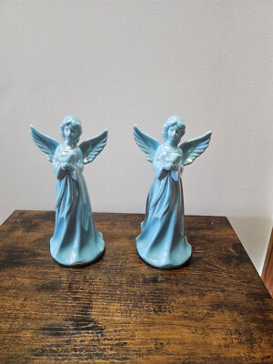 Set of 2 Porcelain Angels with Gift Boxes by Valerie | eBay
