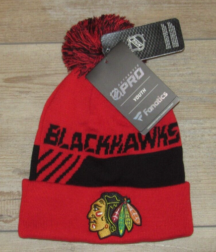 Fanatics Chicago Blackhawks Authentic Pro Cuffed Winter Knit Hat Cap ...