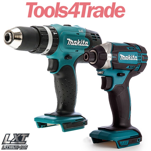 Makita DHP453Z 18V 2-Speed LXT Combi Drill with DTD152Z Impact Driver ...