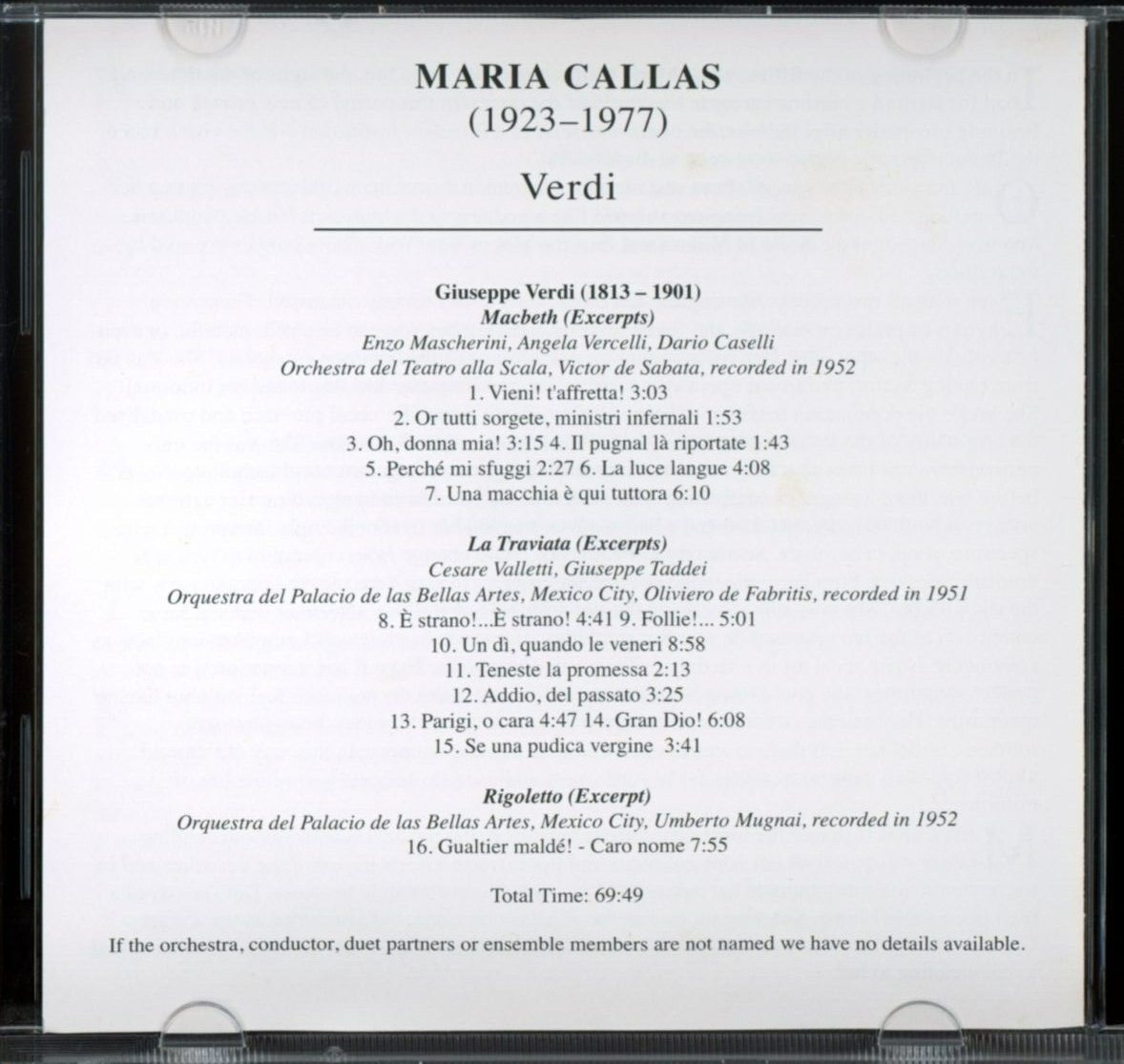 Maria Callas - Viva Diva Vol. 4 CD | eBay