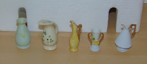 Lot of 5 Vintage 3" Miniature Pitchers & Vases-#62 | eBay