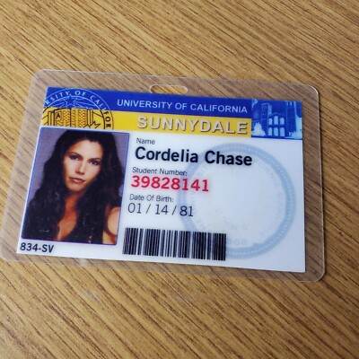 Buffy Vampire Slayer ID Badge-Sunnydale Cordelia Chase prop costume ...