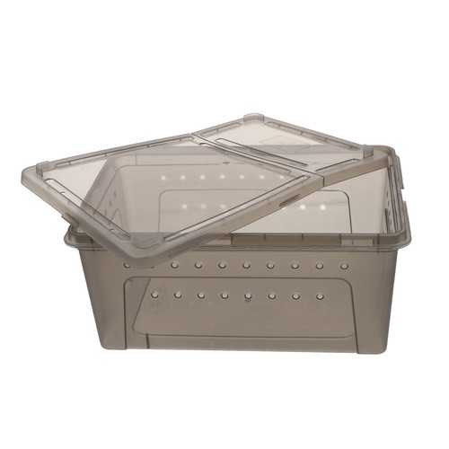 Reptile Habitat Feeding Box Plastic Enclosure Turtle Terrarium Lizard ...