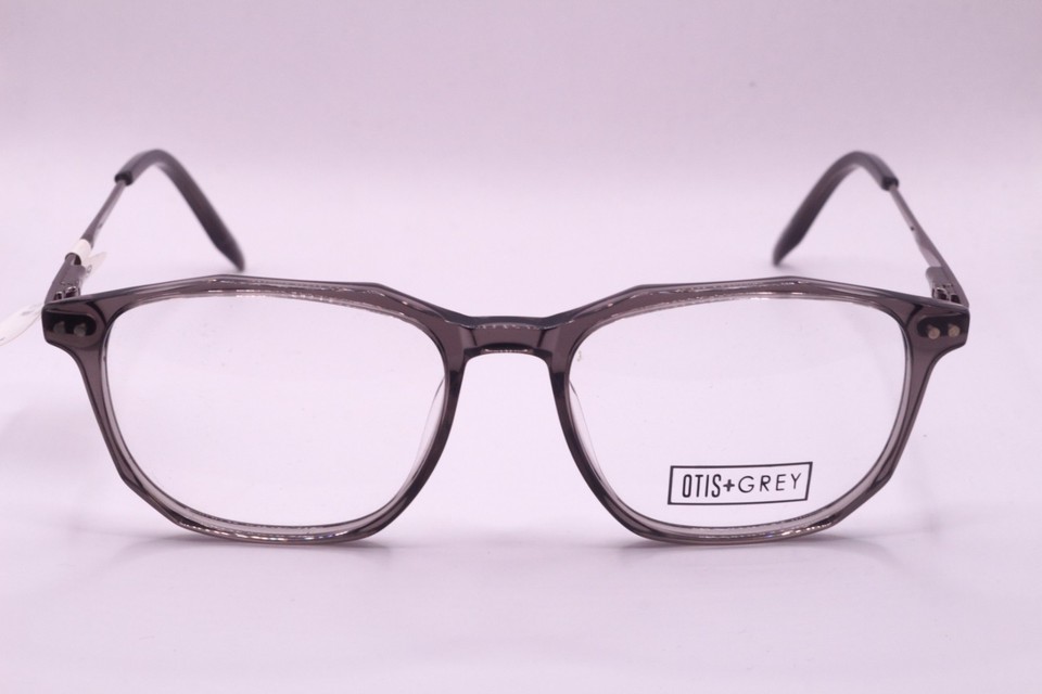 OTIS+GREY OG 20204 CRYSTAL GREY SILVER AUTHENTIC DESIGNER EYEGLASSES 52 ...