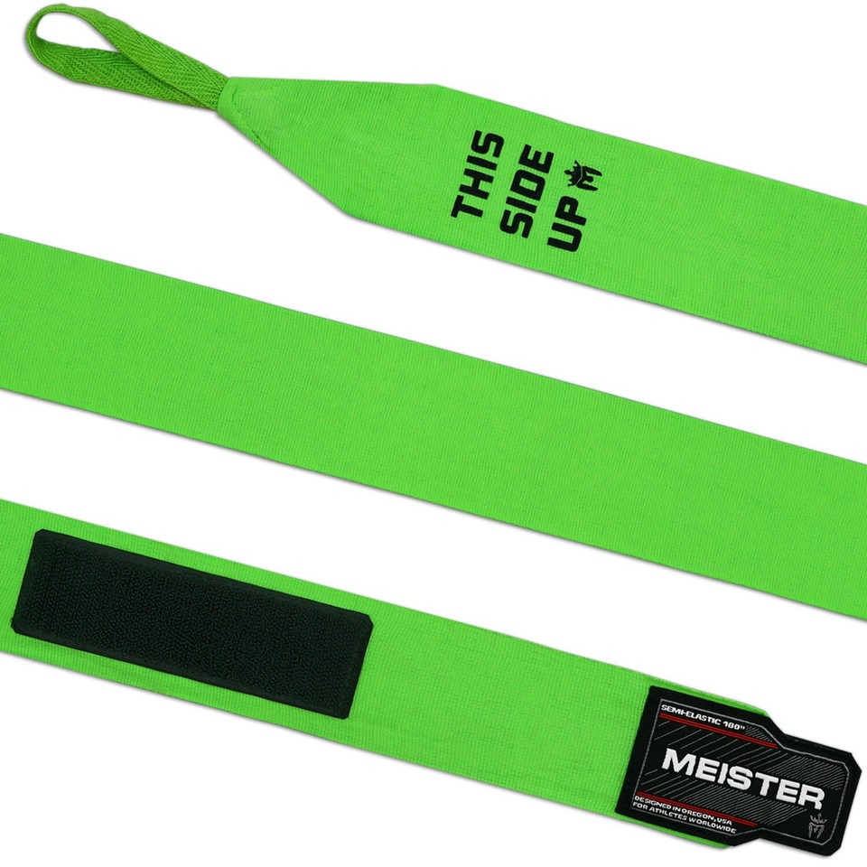 NEON GREEN 180" ELASTIC HAND WRAPS Meister MMA Cotton Boxing Wraps ...
