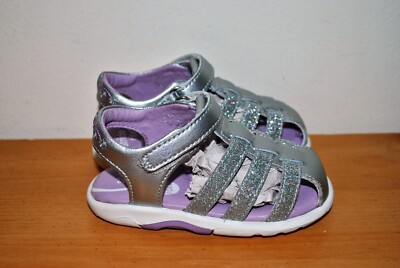 Stride Rite Girls' SRTech Luna Silver Fisherman Sandals - Toddler 5.5 ...