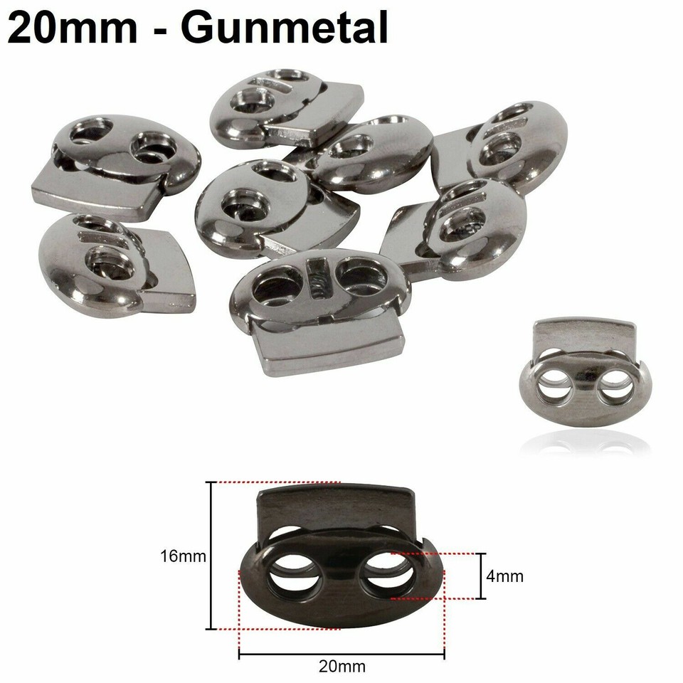 Metal Cord End Stoppers Single & Double Hole Spring Toggle for ...