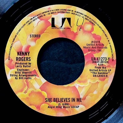 Kenny Rogers - She Believes In Me / Morgana Jones [7" 45 rpm Single] | eBay