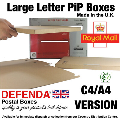C4 A4 PIP Royal Mail Large Letter Strong Cardboard POSTAL BOXES ...