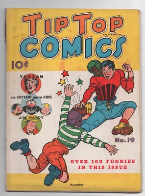 TIP TOP COMICS 19 NOVEMBER 1937 TARZAN JIM HARDY FRITZI RITZ | eBay