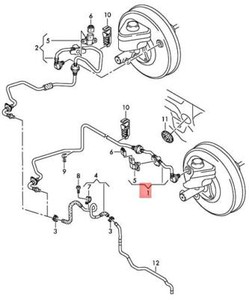 Genuine AUDI Q7 4LB Vacuum Pipe With Non-Return Valve With: 4L1611931A ...