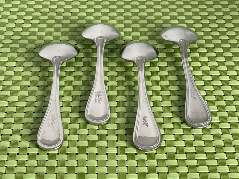 Corby Hall LAS PALMAS Stainless 4 Teaspoons 18/10 Glossy Outline ...