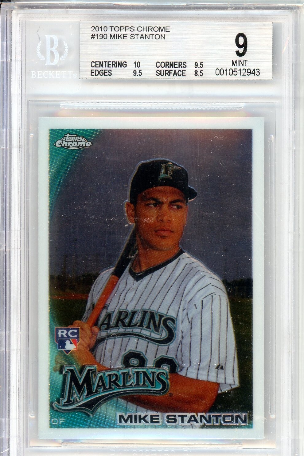 2010 Topps Chrome #190 Mike Stanton Rookie Card BGS 9 | eBay
