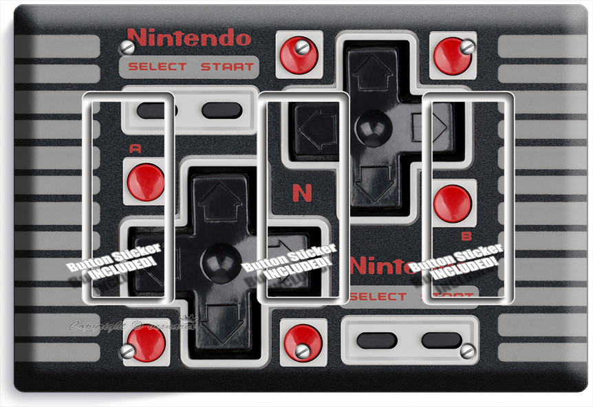 VIDEO GAME CLASSIC NINTENDO NEC CONTROLLER 3 GFCI LIGHT SWITCH WALL ...